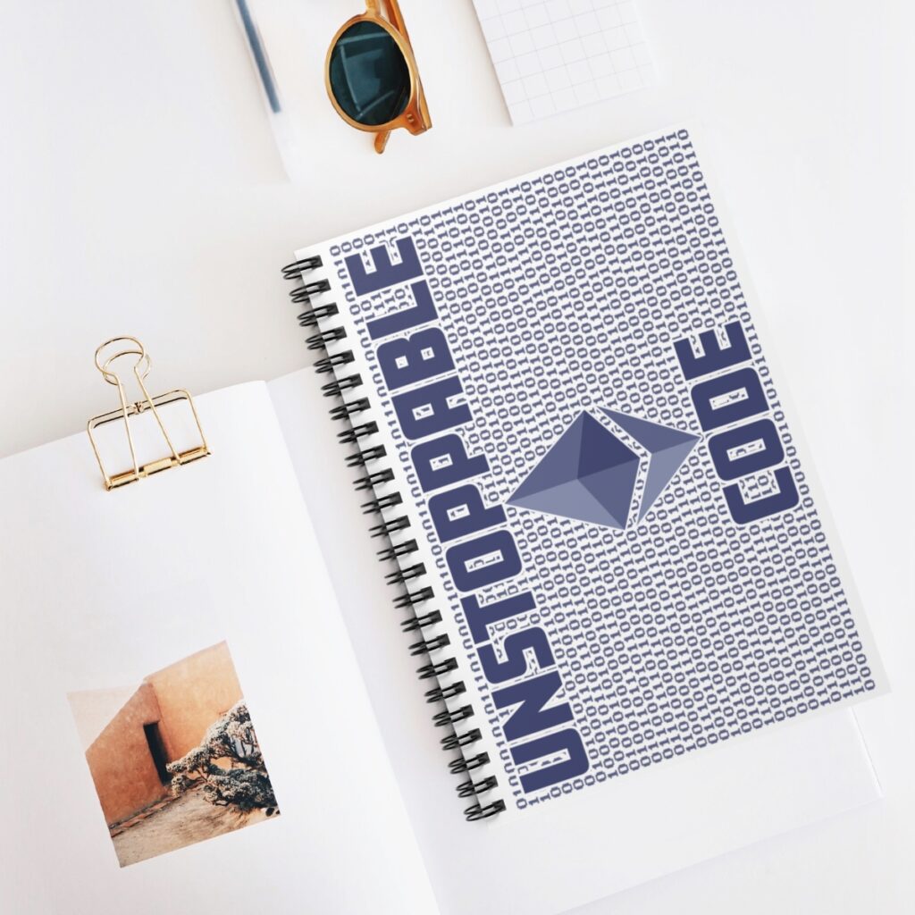 Unstoppable Code – Spiral Notebook – Ruled Line – aantonop